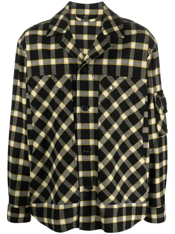 Versace Button-down Checked Shirt Jacket