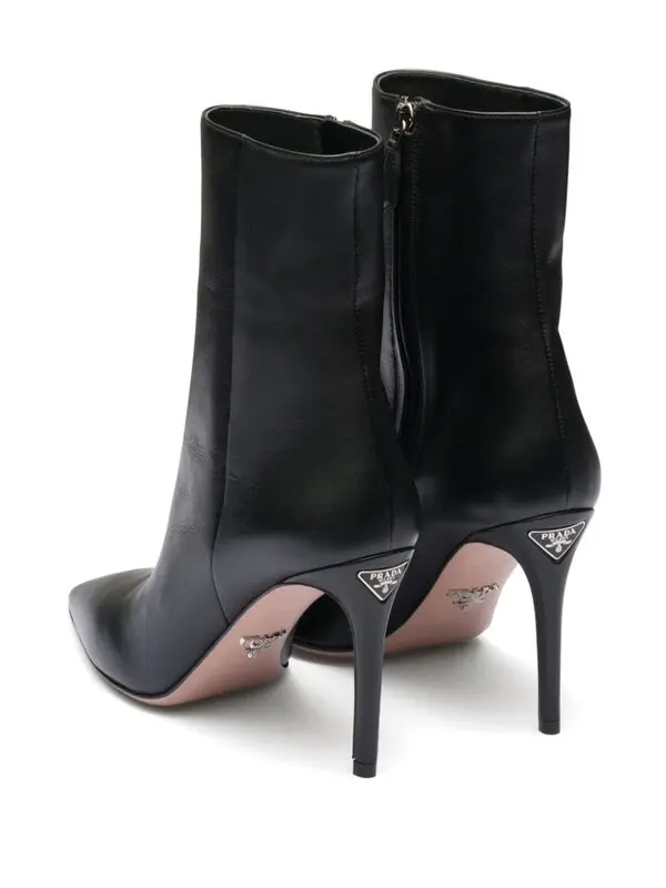 Prada Triangle Logo 95mm Ankle Boots