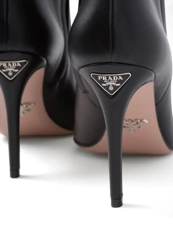 Prada Triangle Logo 95mm Ankle Boots