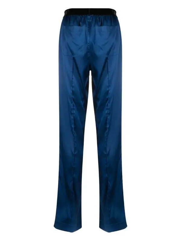 TOM FORD Logo-waistband Silk Trousers