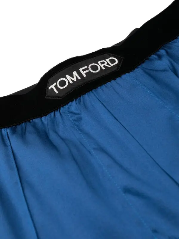 TOM FORD Logo-waistband Silk Trousers