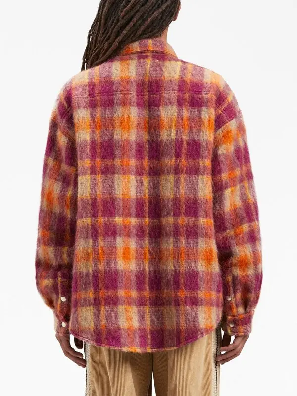 Palm Angels Plaid-print Shirt Jacket - Pink