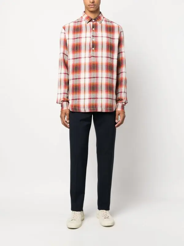 Barena Venezia Check-print Long-sleeved Shirt