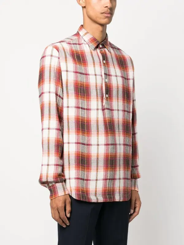 Barena Venezia Check-print Long-sleeved Shirt