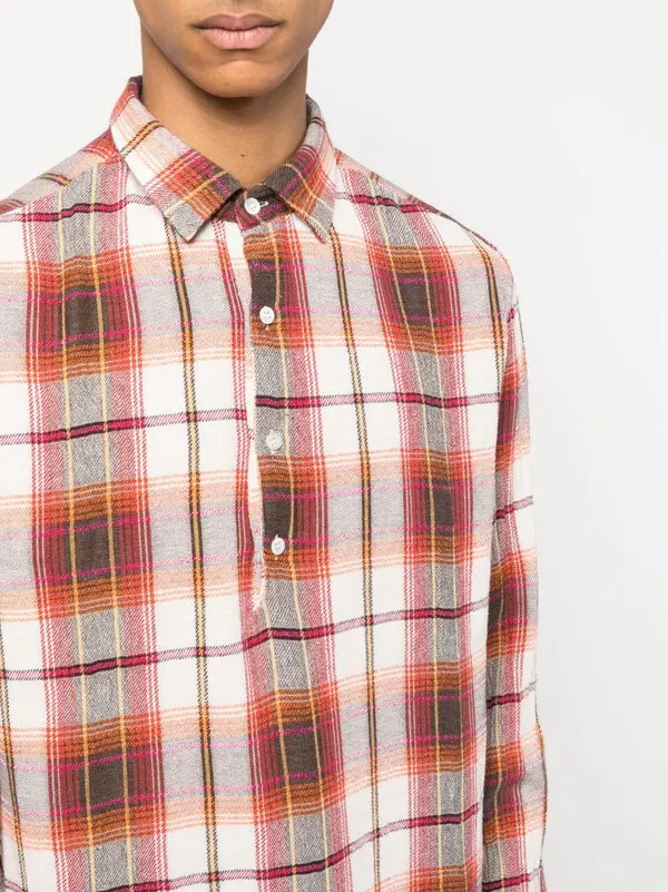 Barena Venezia Check-print Long-sleeved Shirt