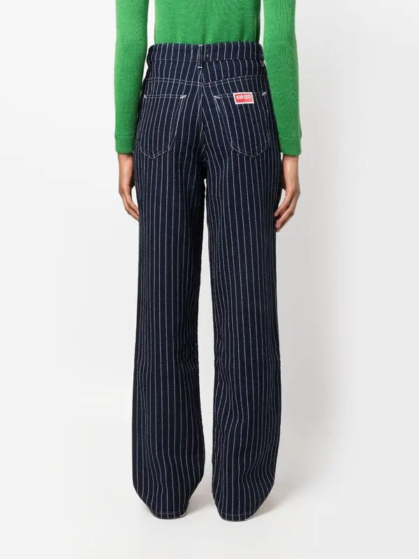 Kenzo Stripe-print Straight-leg Trousers