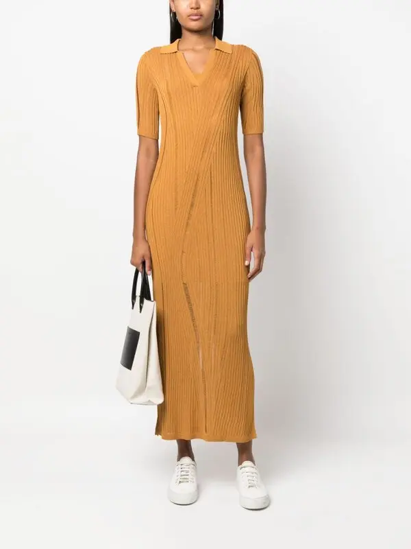 Calvin Klein Ribbed Knit V-neck Dress