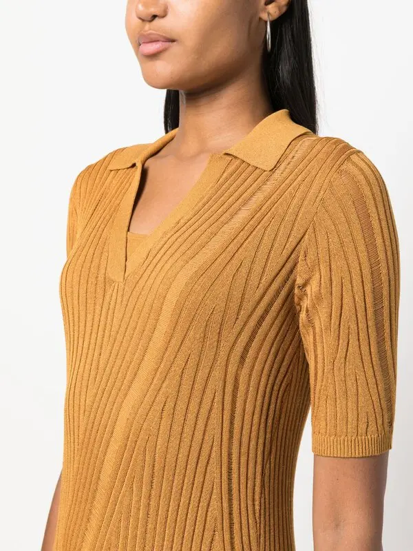 Calvin Klein Ribbed Knit V-neck Dress