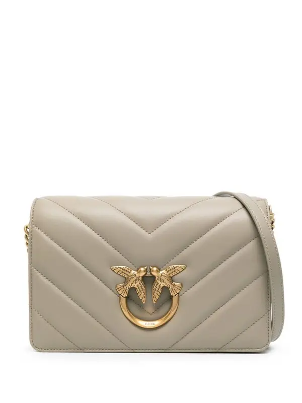 Pinko Classic Love Leather Shoulder Bag