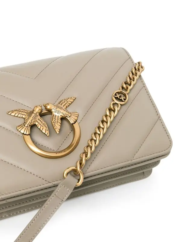 Pinko Classic Love Leather Shoulder Bag