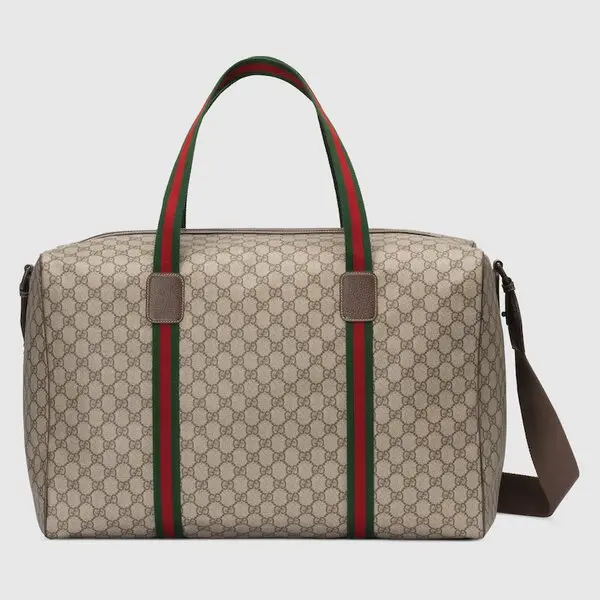Gucci Duffle Bag With Web - Beige