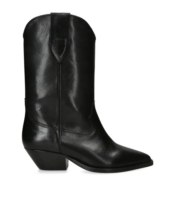 Isabel Marant Étoile Leather Cowboy Boots - Black