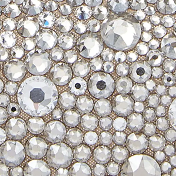 JIMMY CHOO Cloud Crystal Embellished Clutch Bag - Nude
