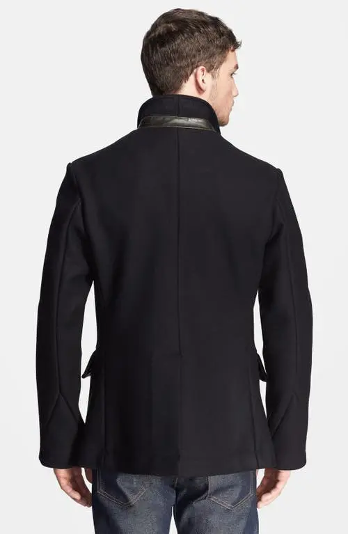Billy Reid Bond Wool-blend Pea Coat - Black