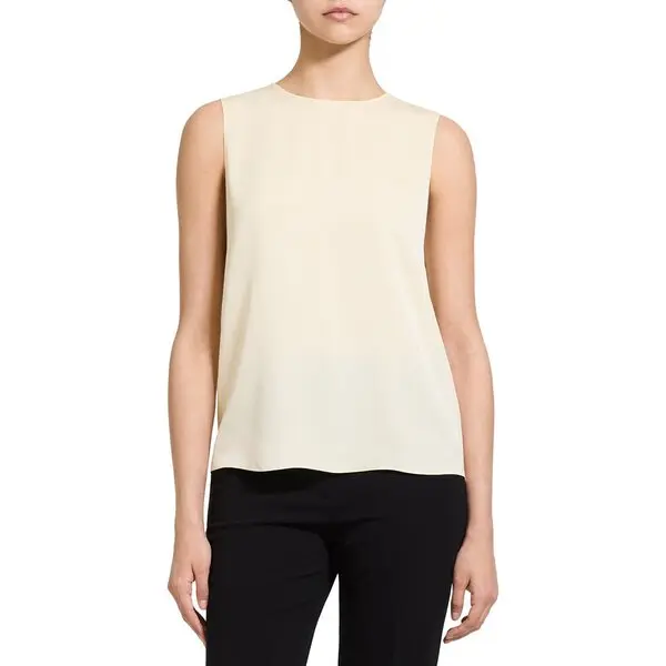 Theory Sleeveless Silk Blouse - Sunbeam