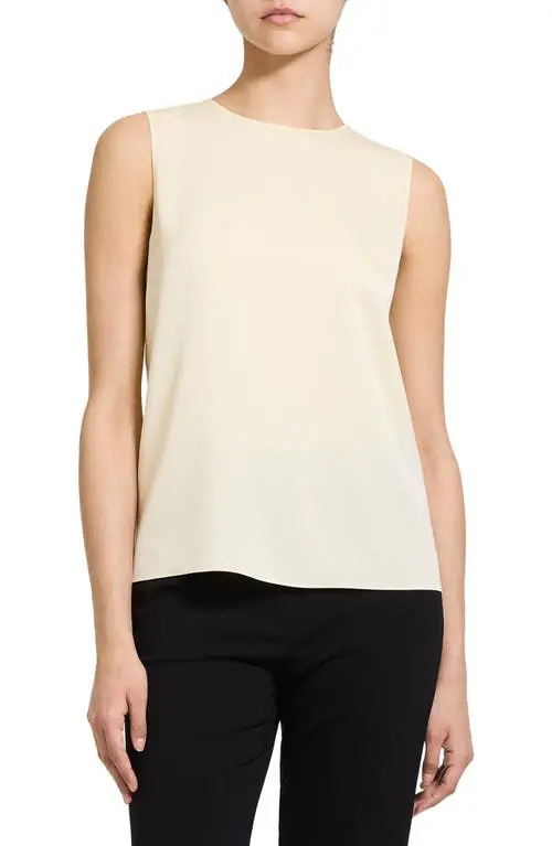 Theory Sleeveless Silk Blouse - Sunbeam