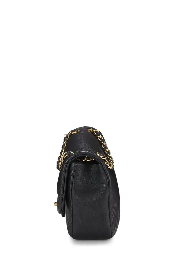 Chanel Surpique Chevron Calfskin Flap Small