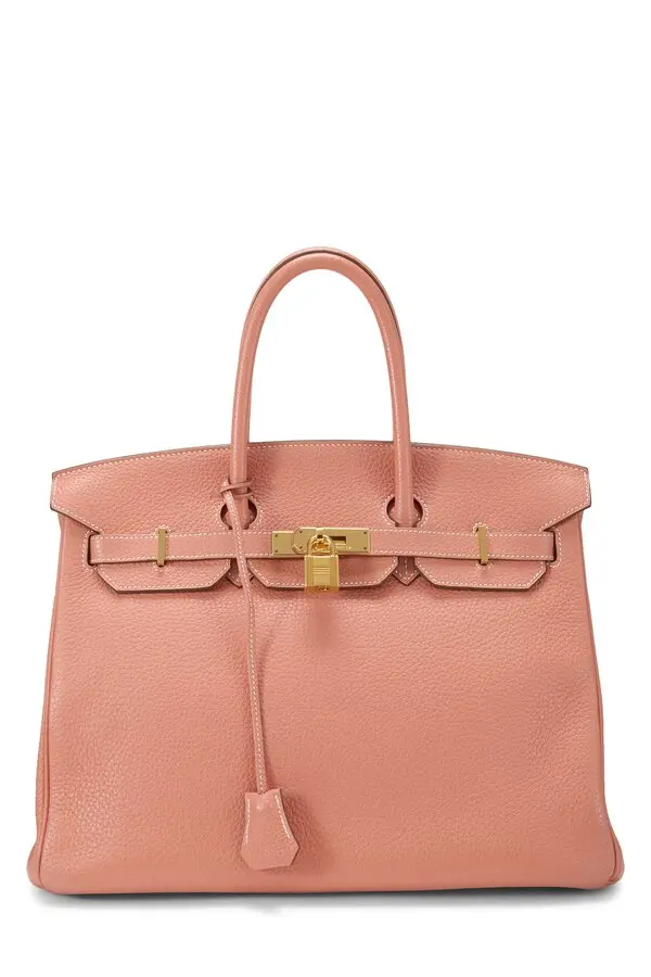 Hermès Crevette Clemence Birkin 35 - Pink