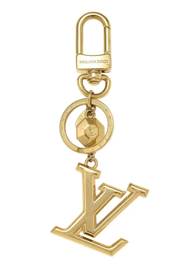 LOUIS VUITTON Monogram Facettes Key Holder - Gold