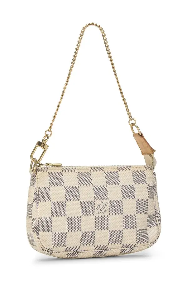 LOUIS VUITTON Damier Azur Pochette Accessoires - Brown