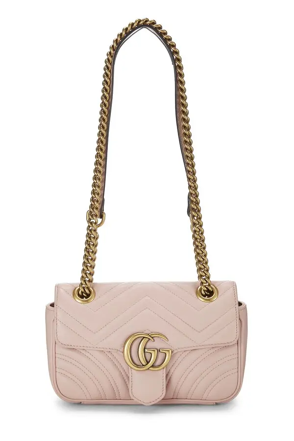 Gucci Leather Gg Marmont Shoulder Bag