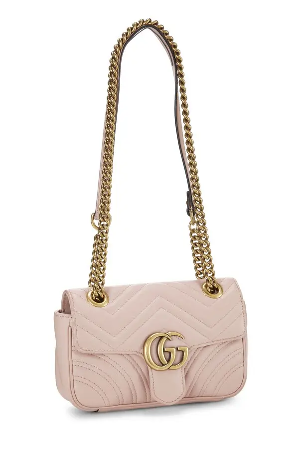 Gucci Leather Gg Marmont Shoulder Bag