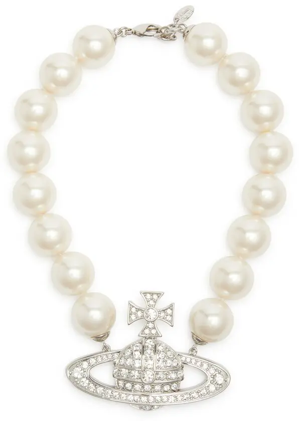 Vivienne Westwood Neysa Orb Faux Necklace - Pearl | Editorialist