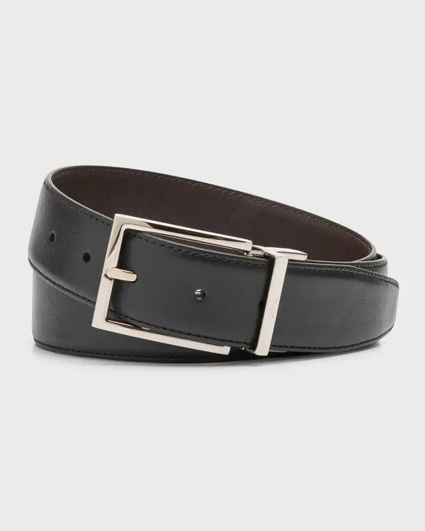 Brioni Twist Buckle Reversible Belt - Blkbrw