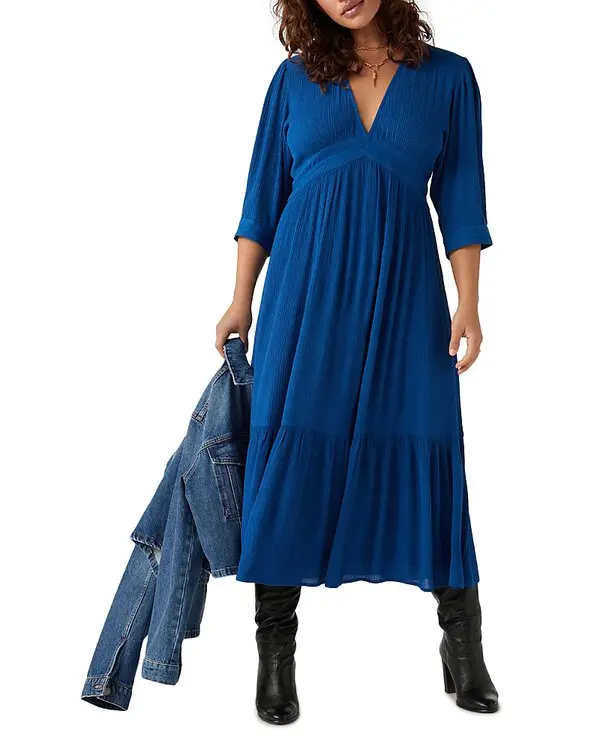 knee length dresses for ladies Soleil Midi dress in Print | ba&sh | Australia
