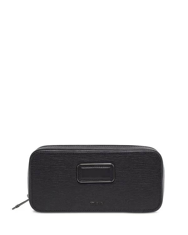Tumi Nassau Slg Leather Embossed Travel Watch Case - Black