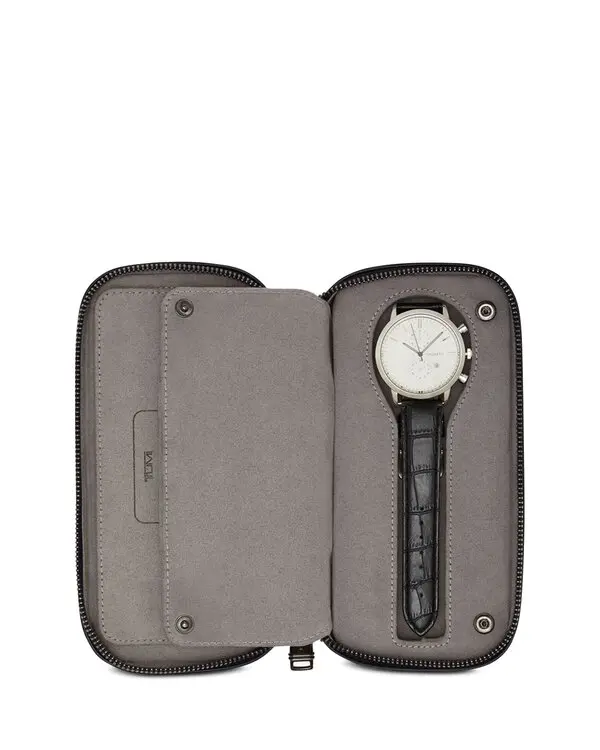 Tumi Nassau Slg Leather Embossed Travel Watch Case