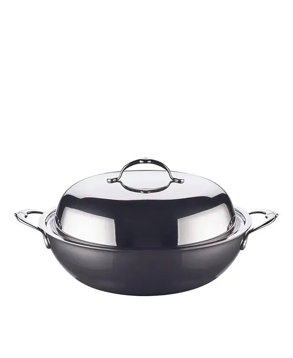 HESTAN Nanobond Molecular Titanium 7.5qt 14 Wok With Dome Lid - Silver