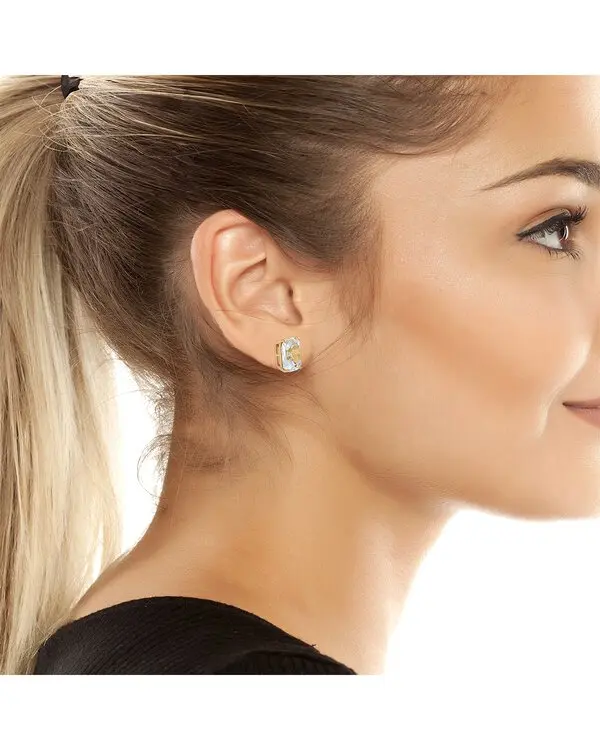 Kurt Geiger Signature Stone Stud Earrings - Gold