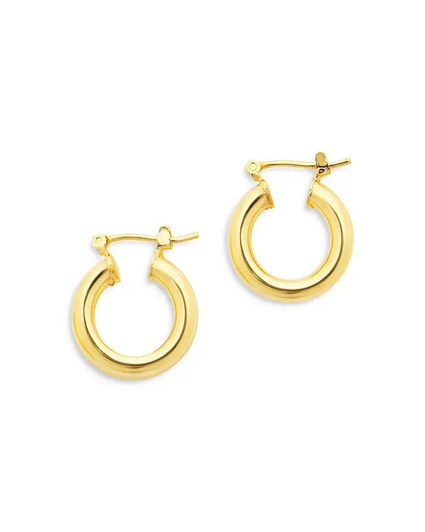 Sterling Forever Chunky Hoop Earrings - Gold