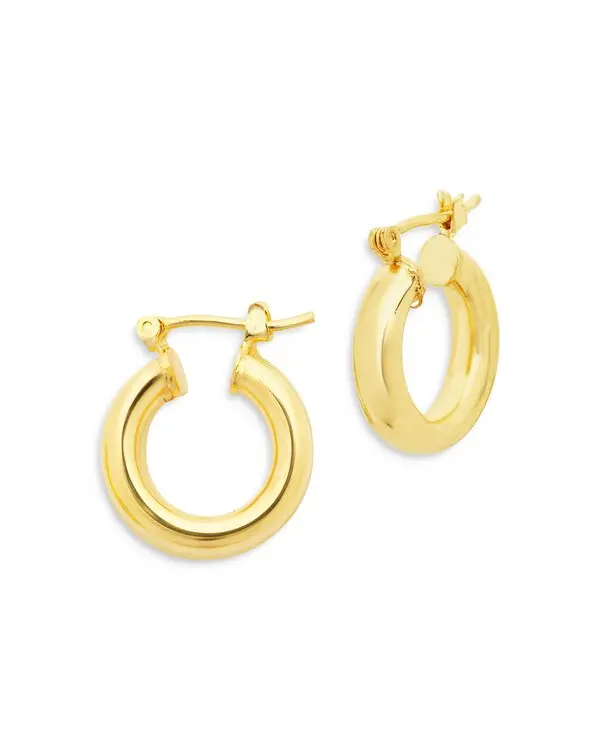 Sterling Forever Chunky Hoop Earrings - Gold