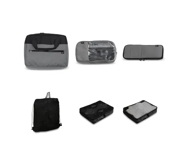 BARMES Wheeled Carry-on Suitcase With Gym Bag And Packing Cubes