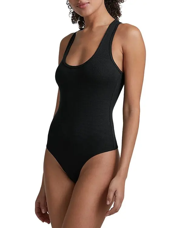Commando Luxury Rib Racerback Bodysuit - Black