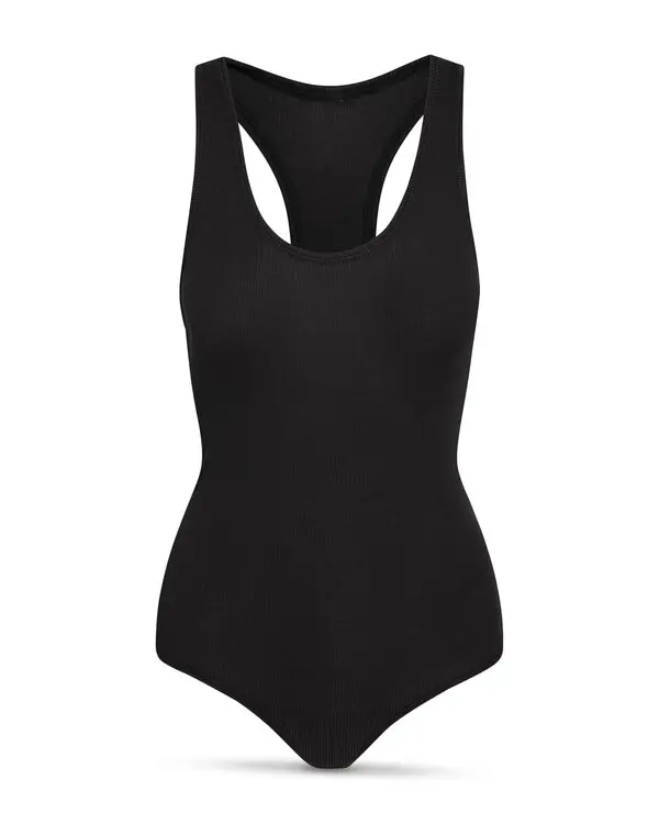 Commando Luxury Rib Racerback Bodysuit - Black