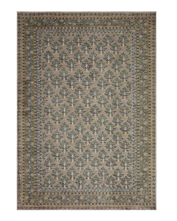 RIFLE PAPER CO. Fiore Fio-02 Area Rug, 5' X 7'10 - Gray