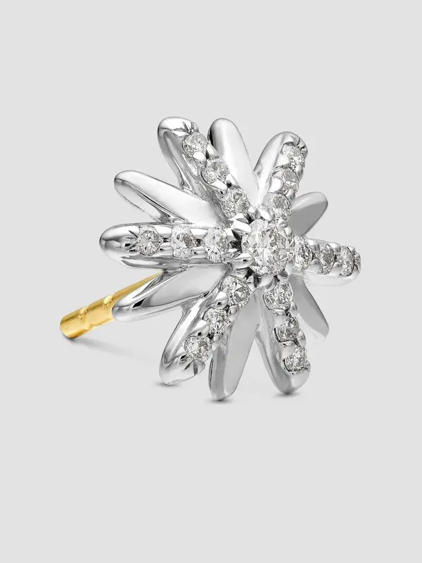 David Yurman Petite Starburst Stud Earrings In With Diamonds, 10mm