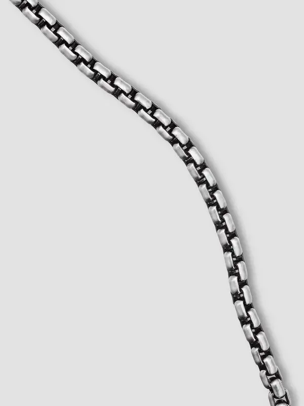 David Yurman Box Adjustable Chain Necklace In Sterling