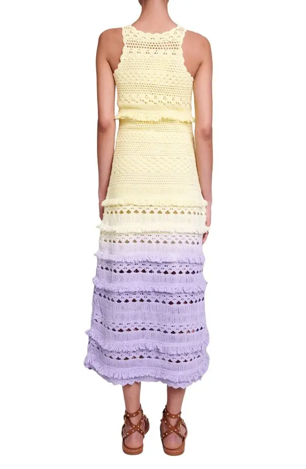 maje yellow and purple dress Short dress paisley print Purple For Women