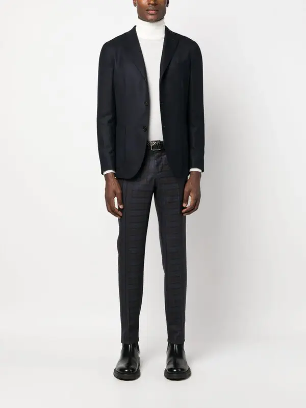 Boglioli Single-breasted Virgin Wool Blazer - Blue