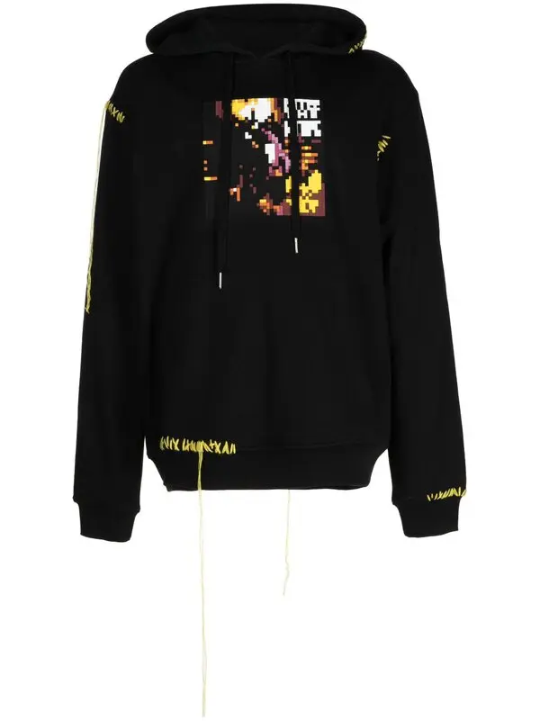 MOSTLY HEARD RARELY SEEN 8-BIT Graphic-print Cotton Hoodie - Black
