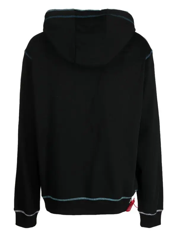MOSTLY HEARD RARELY SEEN Bear Print Cotton Hoodie - Black