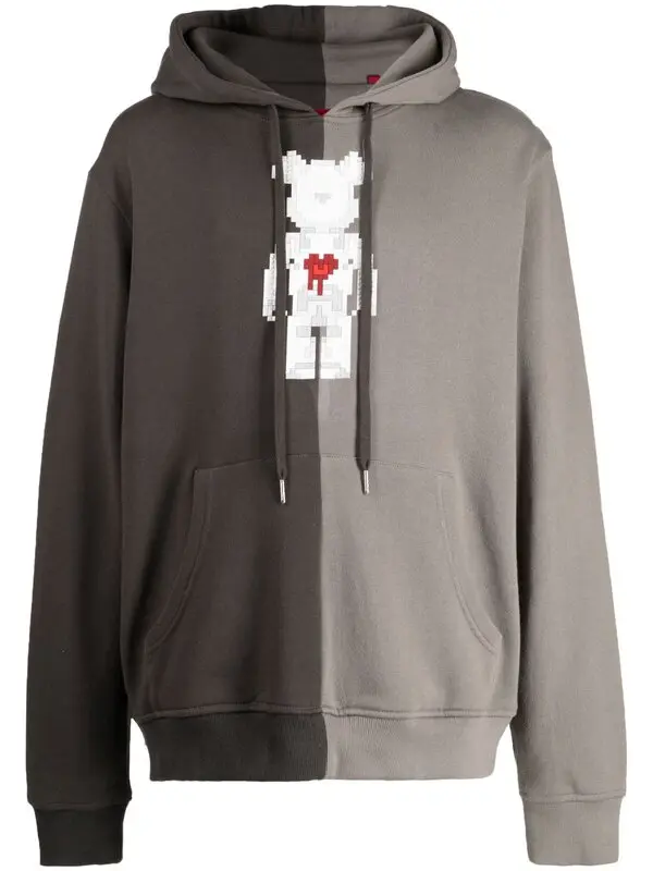 MOSTLY HEARD RARELY SEEN 8-BIT Bear-print Cotton Hoodie - Green