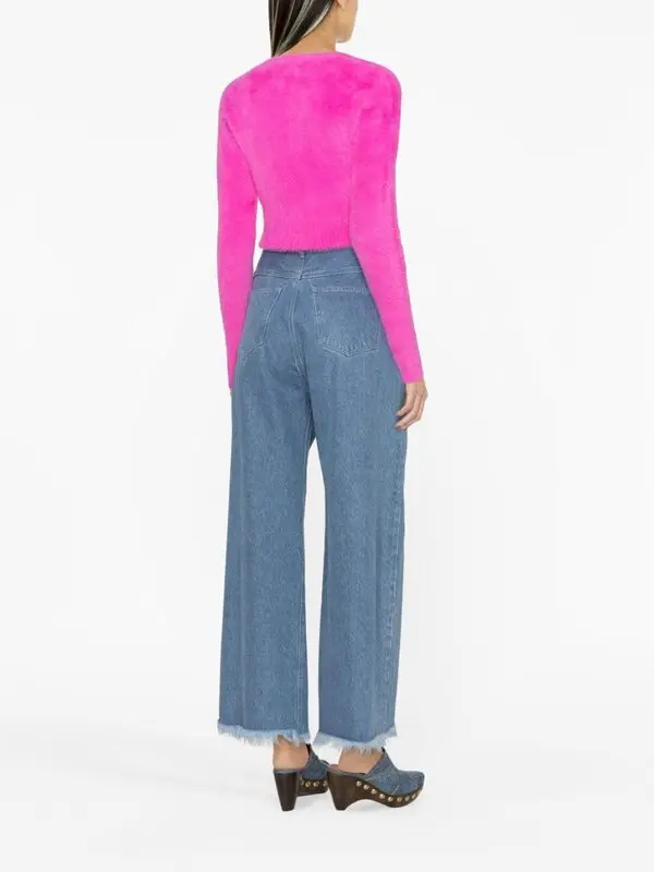 Jacquemus La Maille Logo-charm Cropped Knitted Cardigan