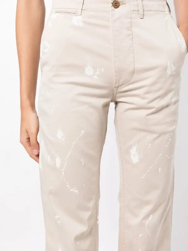 R13 Paint Splatter Flared Trousers