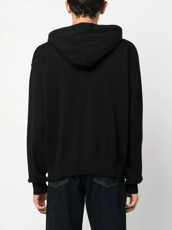 Amiri Intarsia-knit Logo Hoodie