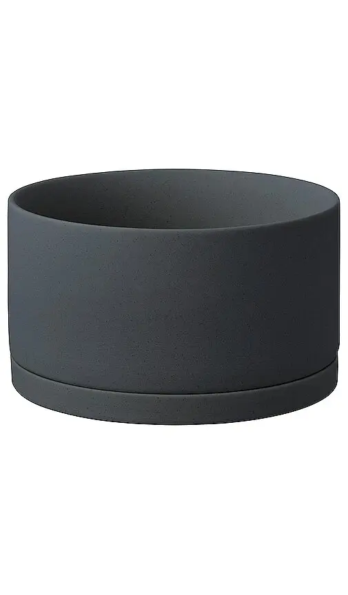 KINTO 6in Ceramic Plant Pot 191 In Charcoal - Dark Gray